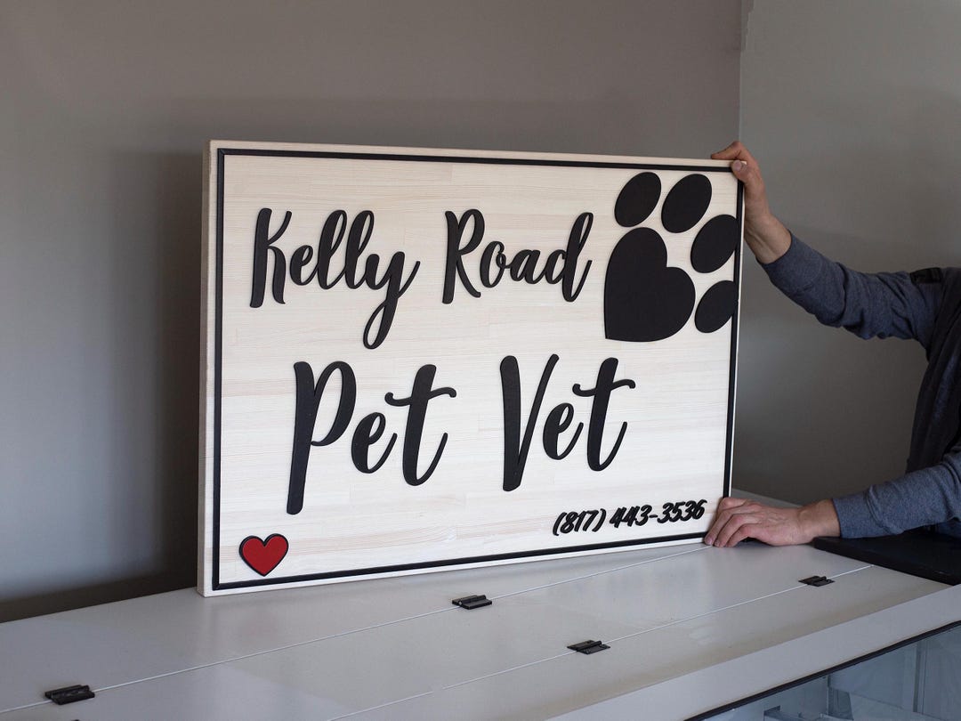 Large Double Sided Outdoor Sign for Business, Solid Wood Logo Signage ...