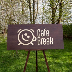 Outdoor Custom Wood Business Logo Sign: 3D Layered, Weatherproof - Etsy ...