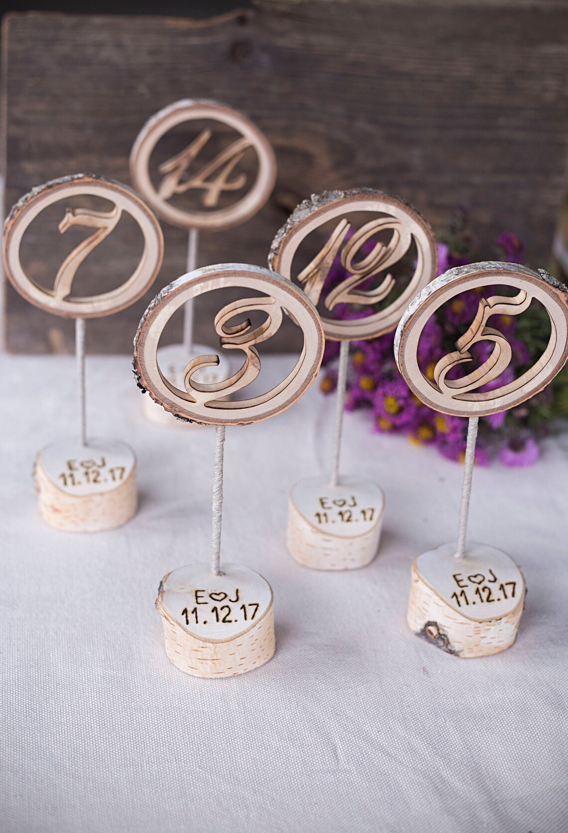 Table numbers Table number rustic Wedding table number | Etsy