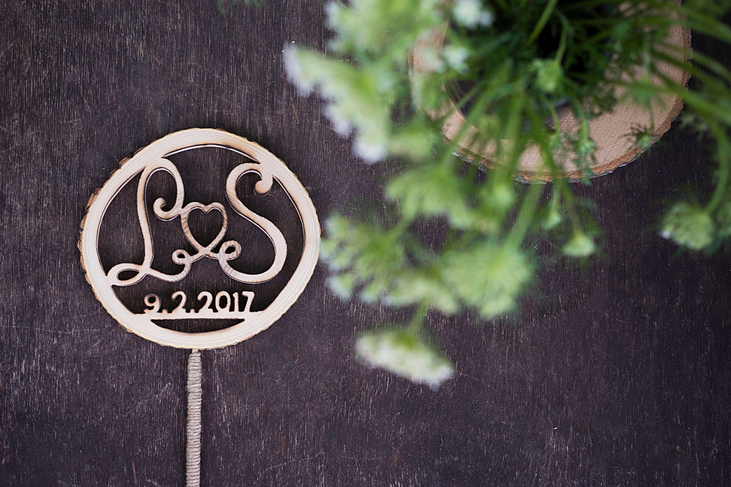 Personalized Cake Topper From Wood for Your Rustic Style - Etsy
