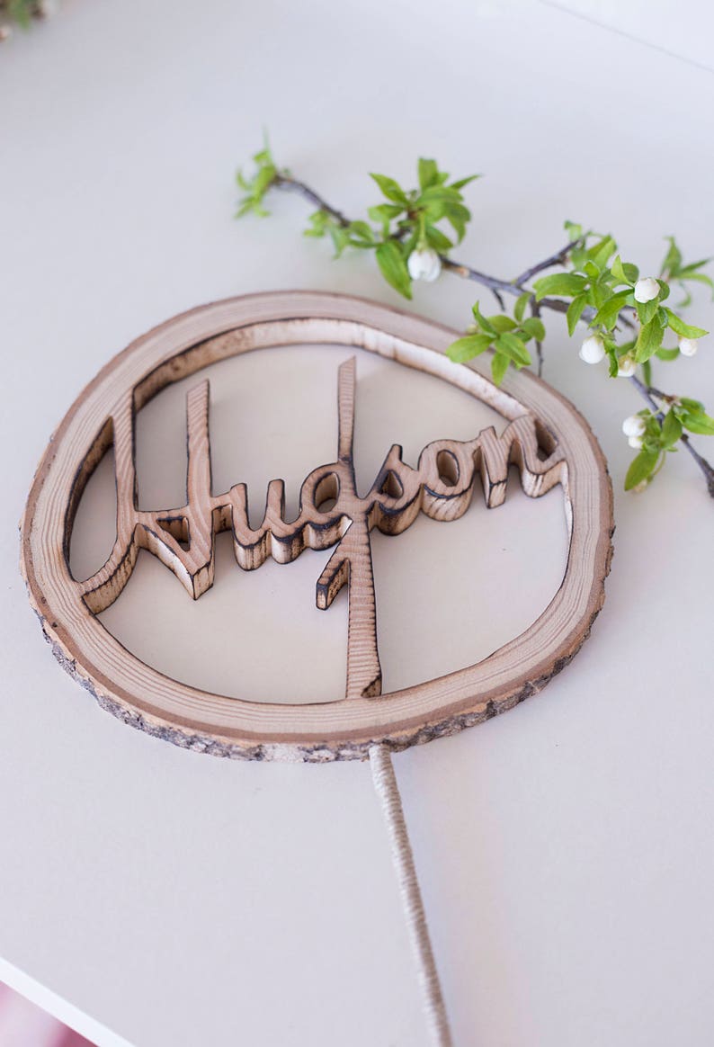 Personalized Cake Topper From Wood for Your Rustic Style - Etsy