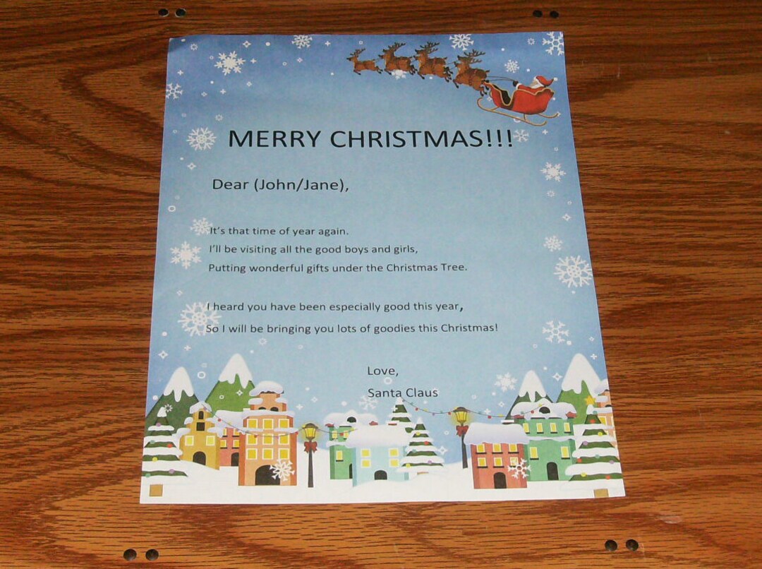 Personalized Letter From Santa Claus - Etsy