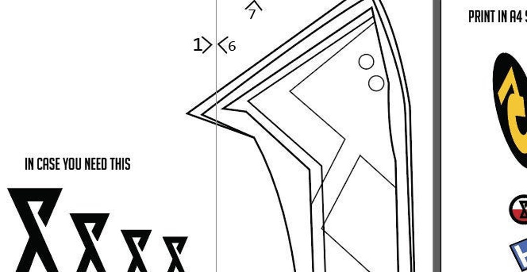 True Damage Ekko Printable Template Prop, Stickers, Blueprint, Pattern ...