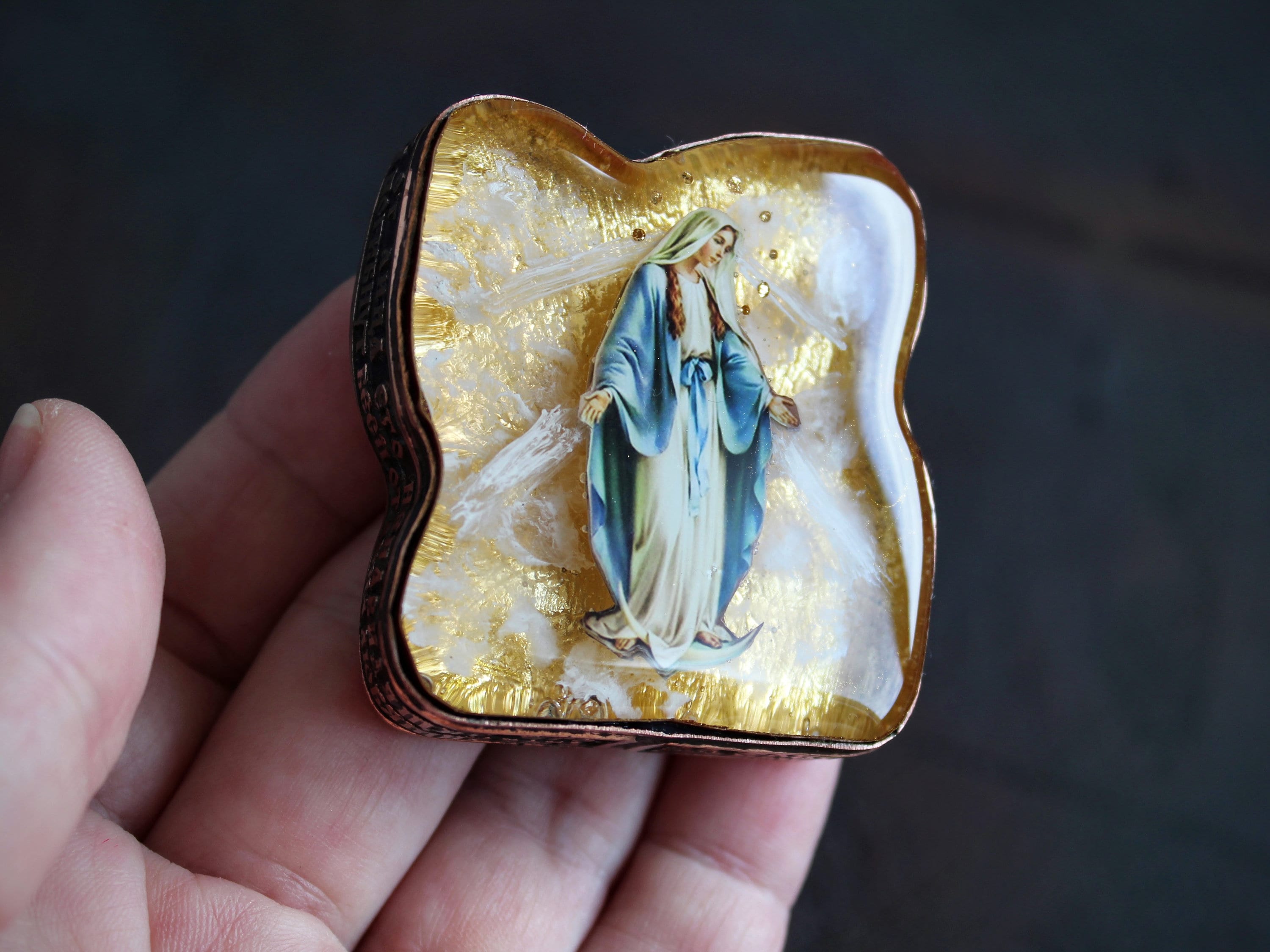 Our Lady of Grace Icon/virgin Mary Pocket Icon/religious - Etsy
