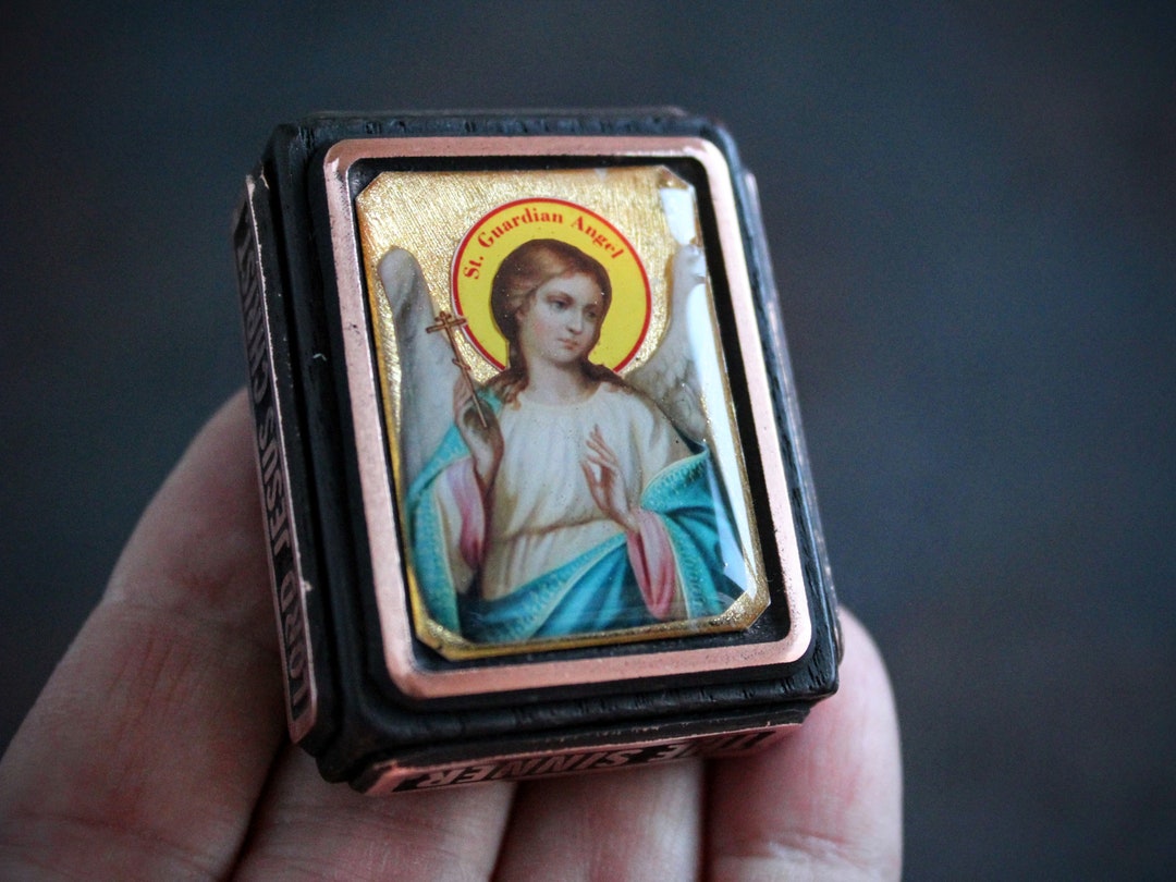 Guardian Angel Pocket Icon/3,8 Cm X 4,8 Cm/religious Gift/orthodox Icon ...