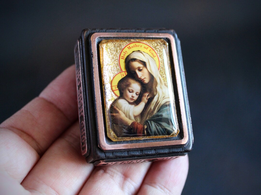 Virgin Mary Pocket Icon/3,8 Cm X 4,8 Cm/catholic Icon/religious Gift ...