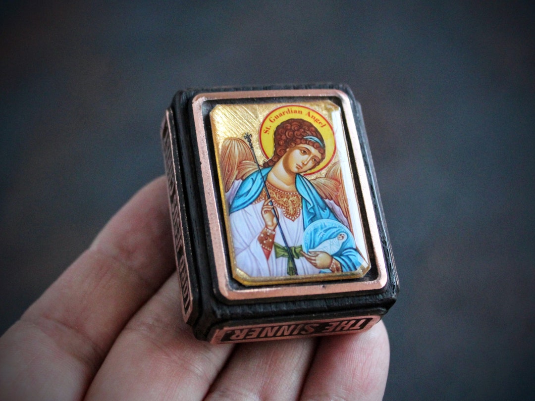Guardian Angel Pocket Icon/3,8 Cm X 4,8 Cm/religious Gift/orthodox Icon ...