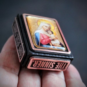Virgin Mary Pocket Icon/3,8 Cm X 4,8 Cm/catholic Icon/religious Gift ...