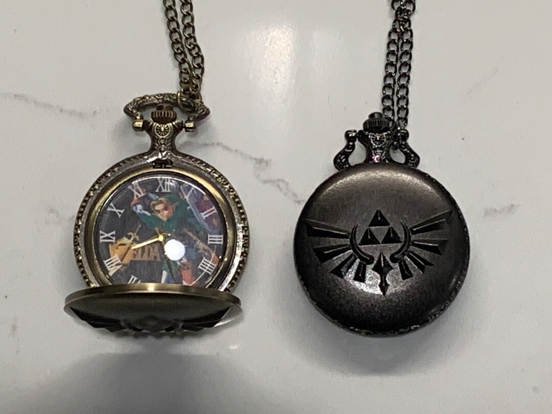 Breath of the Wild Inspired Zelda Pocket Watch With Hylian Crest Bronze ...