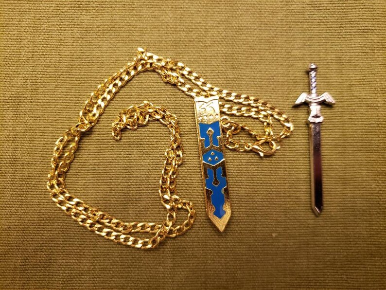 Zelda Master Sword Necklace or Keychain With Removable Sword - Etsy