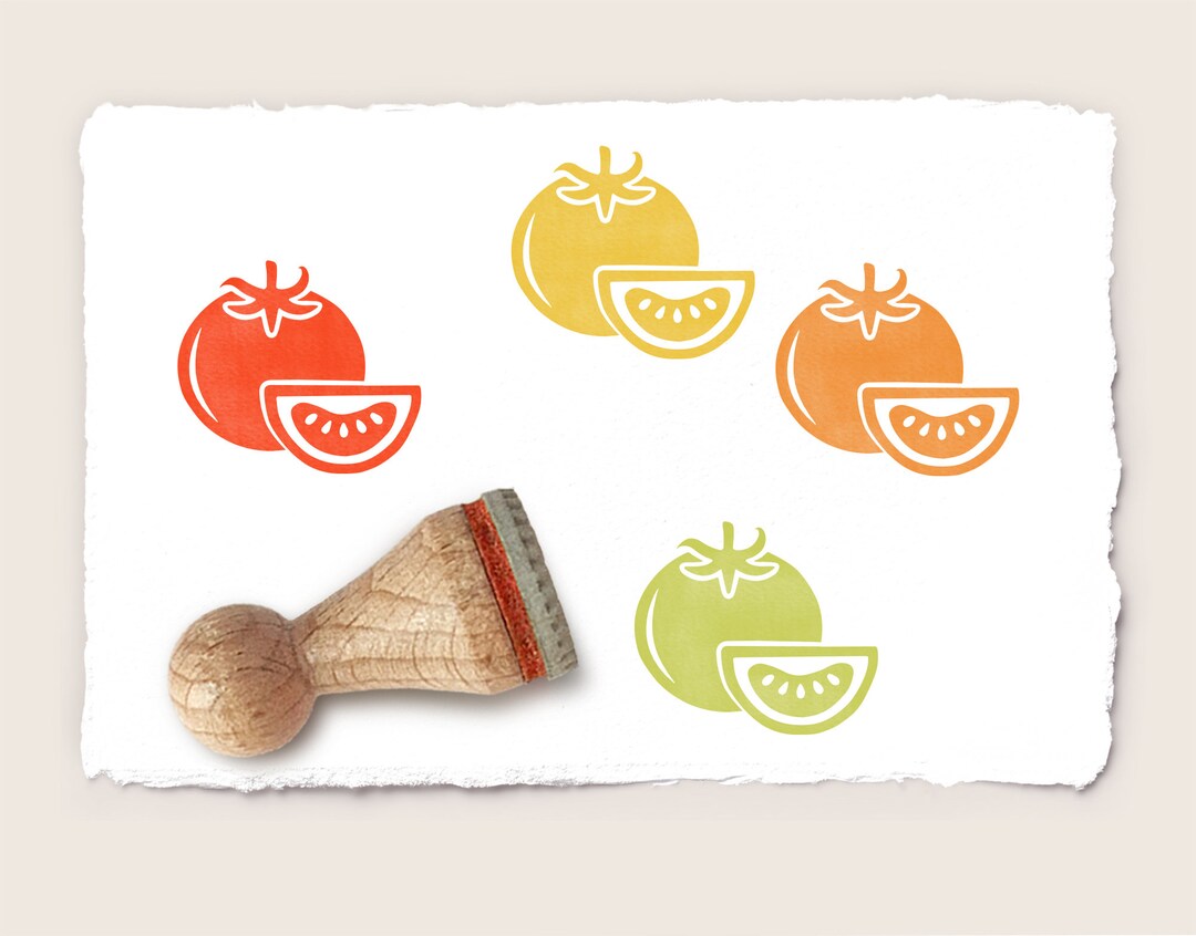 Mini Rubber Stamp TOMATO Ø 15 Mm / 0.59 Inch - Etsy