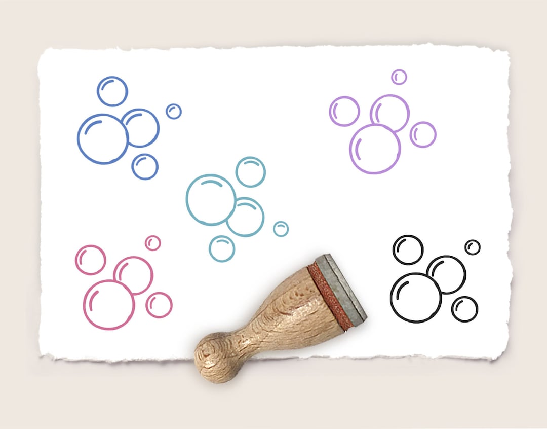 Mini Rubber Stamp SOAP BUBBLES Ø 12 Mm / 0.47 Inches - Etsy