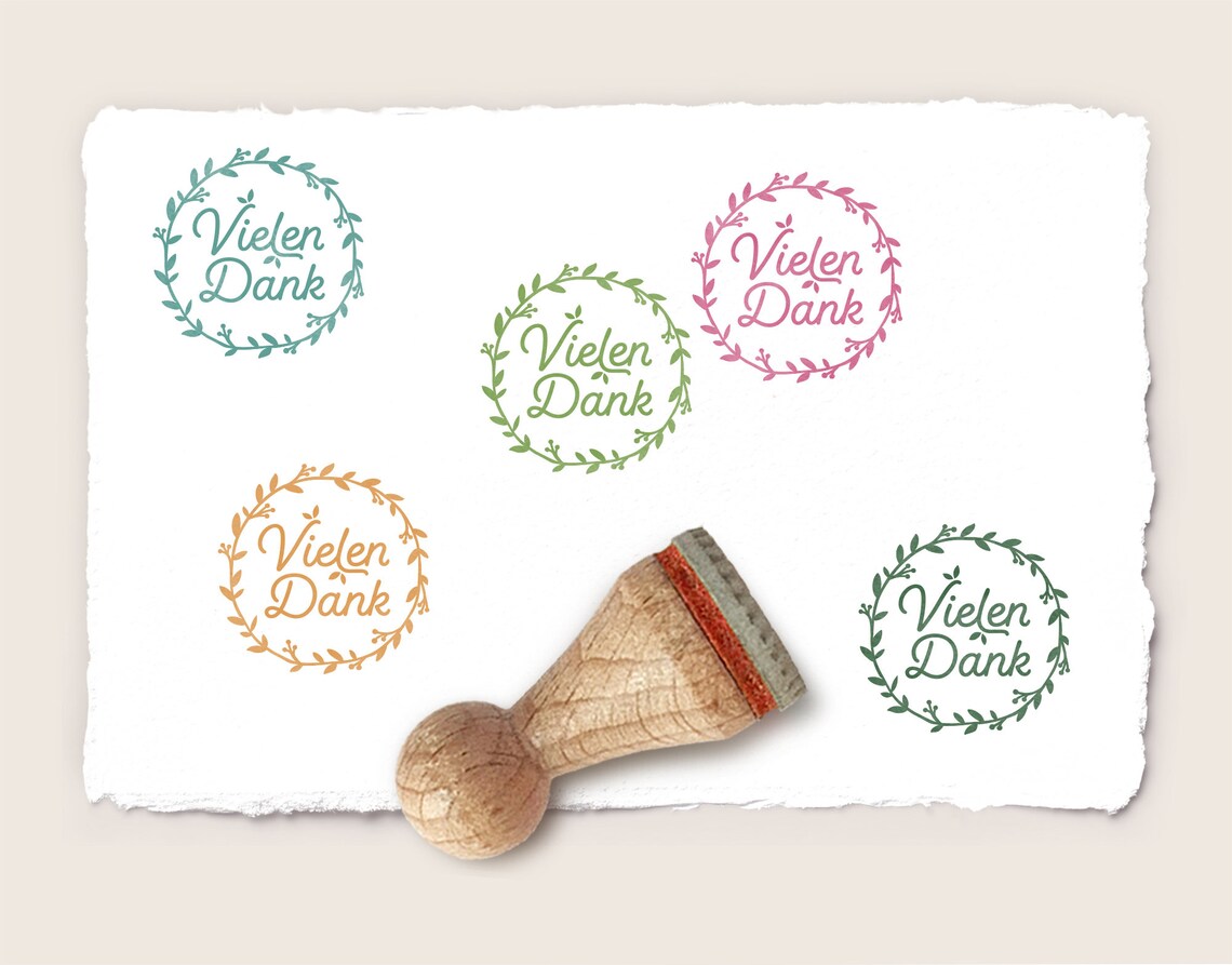 Stempel VIELEN DANK Ø 15 mm Ministempel - Etsy.de