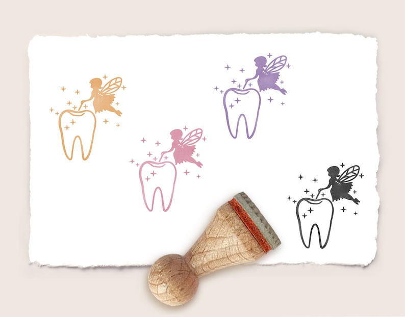 Mini Rubber Stamp TOOTH FAIRY Ø 15 Mm / 0.59 Inch - Etsy