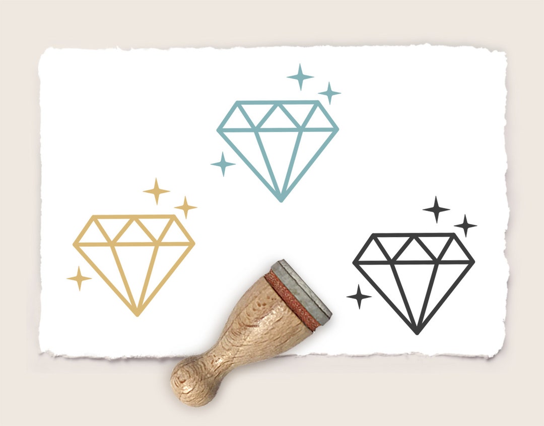 Mini Rubber Stamp DIAMOND Ø 12 Mm - Etsy