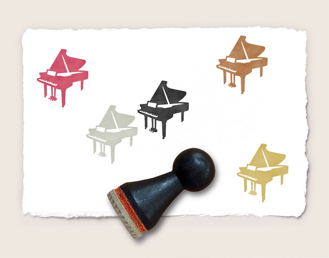 Mini Rubber Stamp GRAND PIANO Ø 15 Mm / 0.59 Inches - Etsy