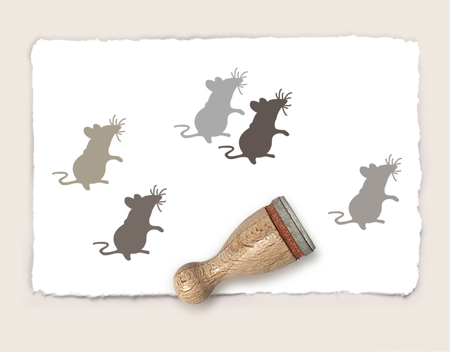 Mini rubber stamp MOUSE STANDING Ø 12 mm / 0.47 inch | Etsy