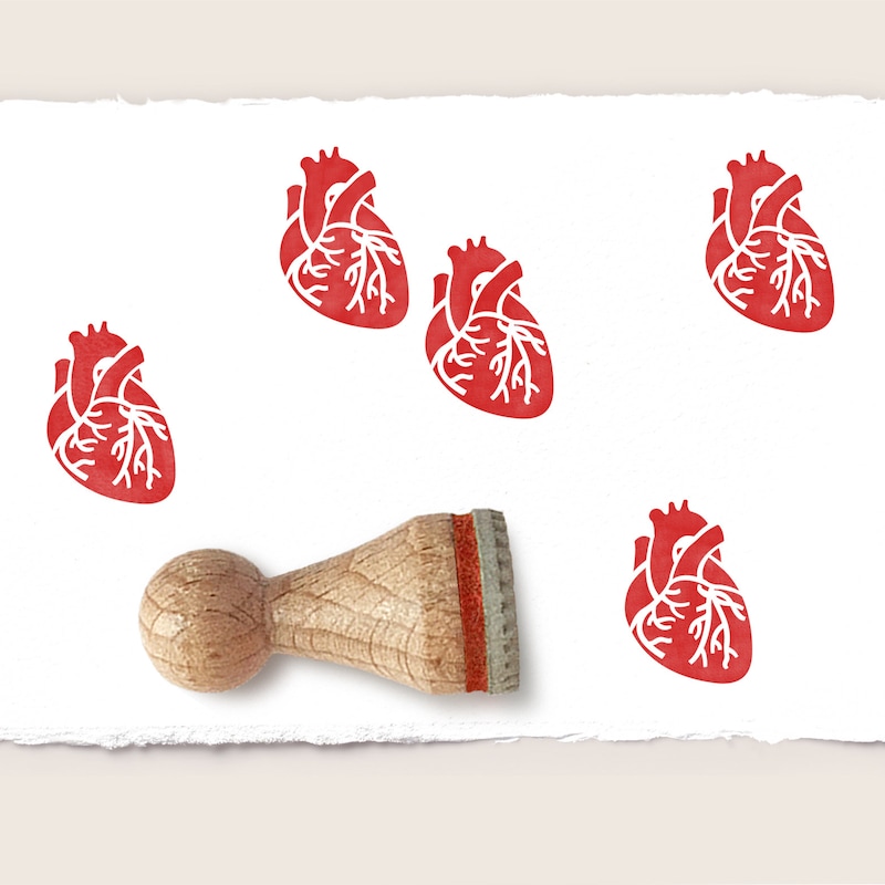 Heart Rubber Stamp - Etsy