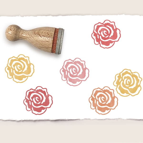 Rose Rubber Stamp - Etsy