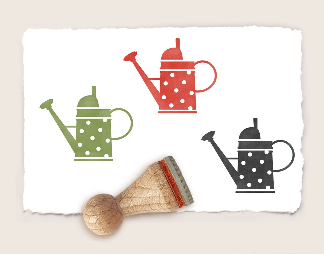 Mini Rubber Stamp WATERING CAN Ø 15 Mm / 0.59 Inch - Etsy