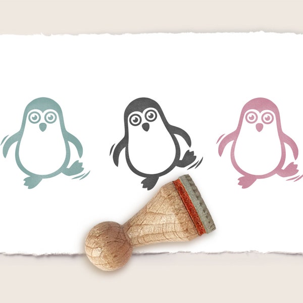 Penguin Rubber Stamp - Etsy