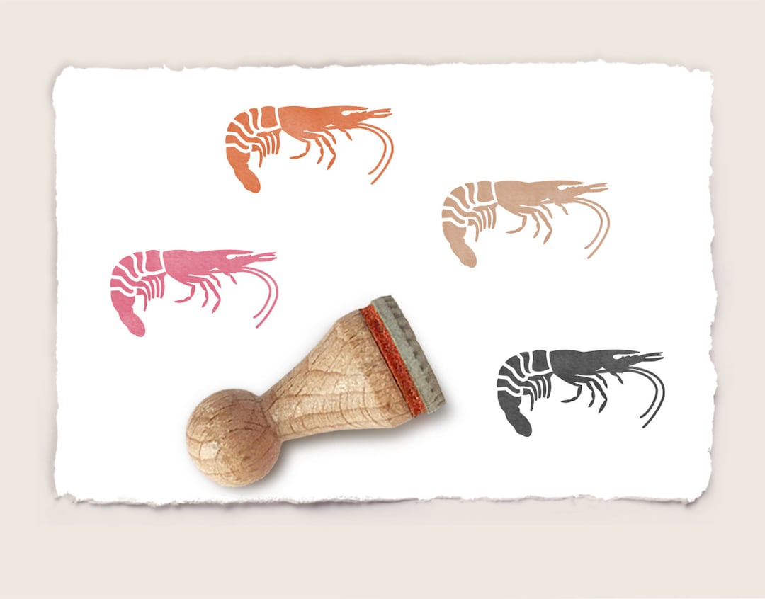 Mini Rubber Stamp PRAWN Ø 15 Mm / 0.59 Inch - Etsy