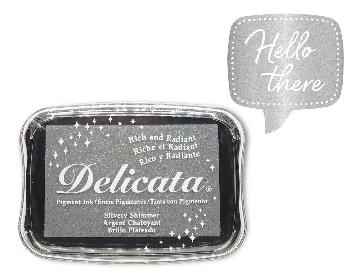 Delicata SILVERY SHIMMER metallic ink pad | Etsy