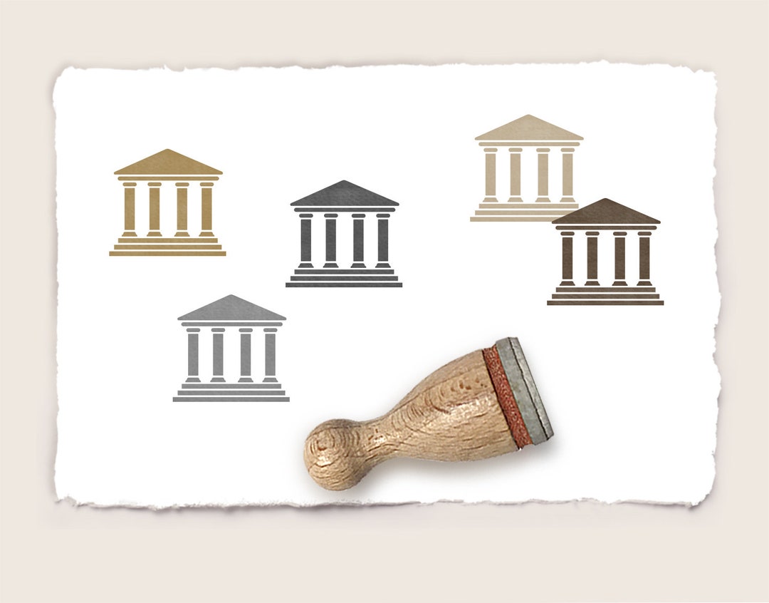 Mini Rubber Stamp GREEK TEMPLE Ø 12 Mm / 0.47 Inch - Etsy