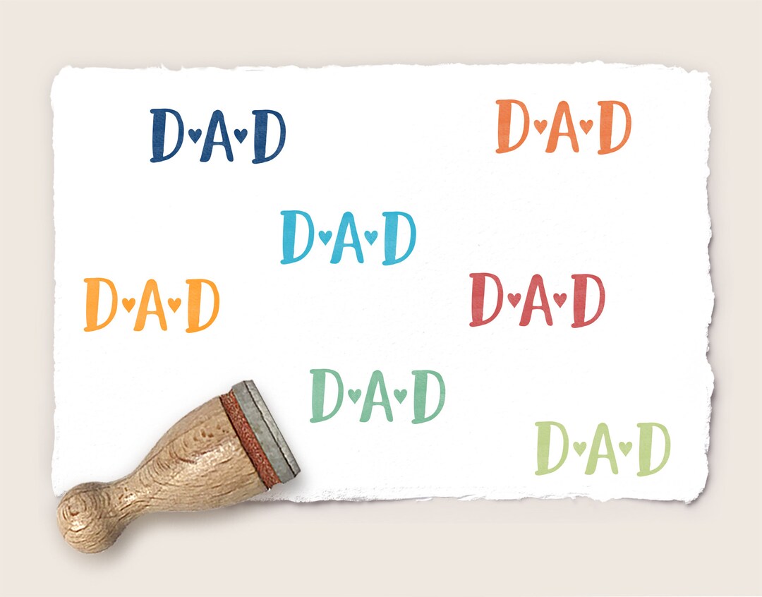 Mini Rubber Stamp DAD Ø 12 Mm / 0.47 Inch - Etsy