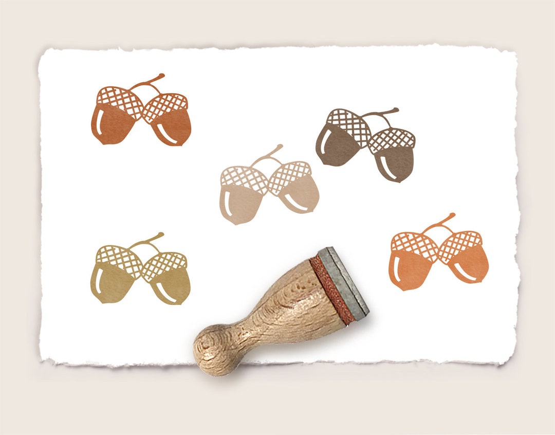 Mini Rubber Stamp ACORNS Ø 12 Mm / 0.47 Inch - Etsy