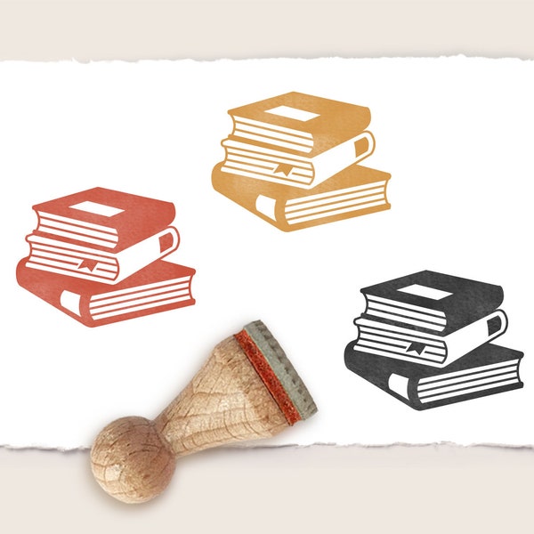 Books Stamp - Etsy