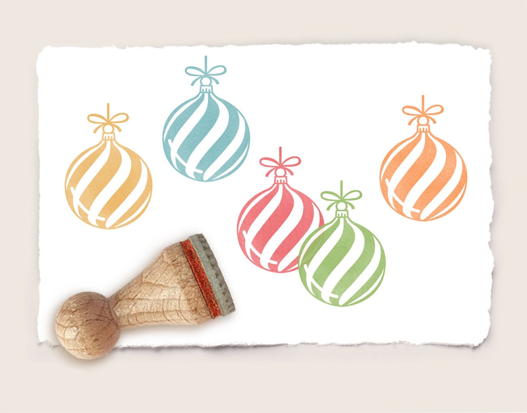 Mini tampon en caoutchouc CHRISTMAS TREE ORNAMENT No 2 15 mm / 0,59 ...