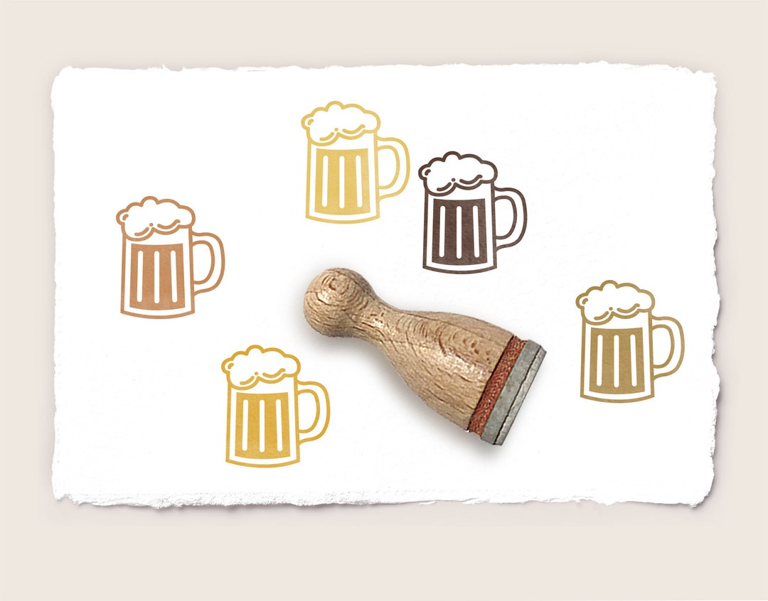 Mini Rubber Stamp BEER MUG Ø 12 Mm / 0.47 Inch - Etsy