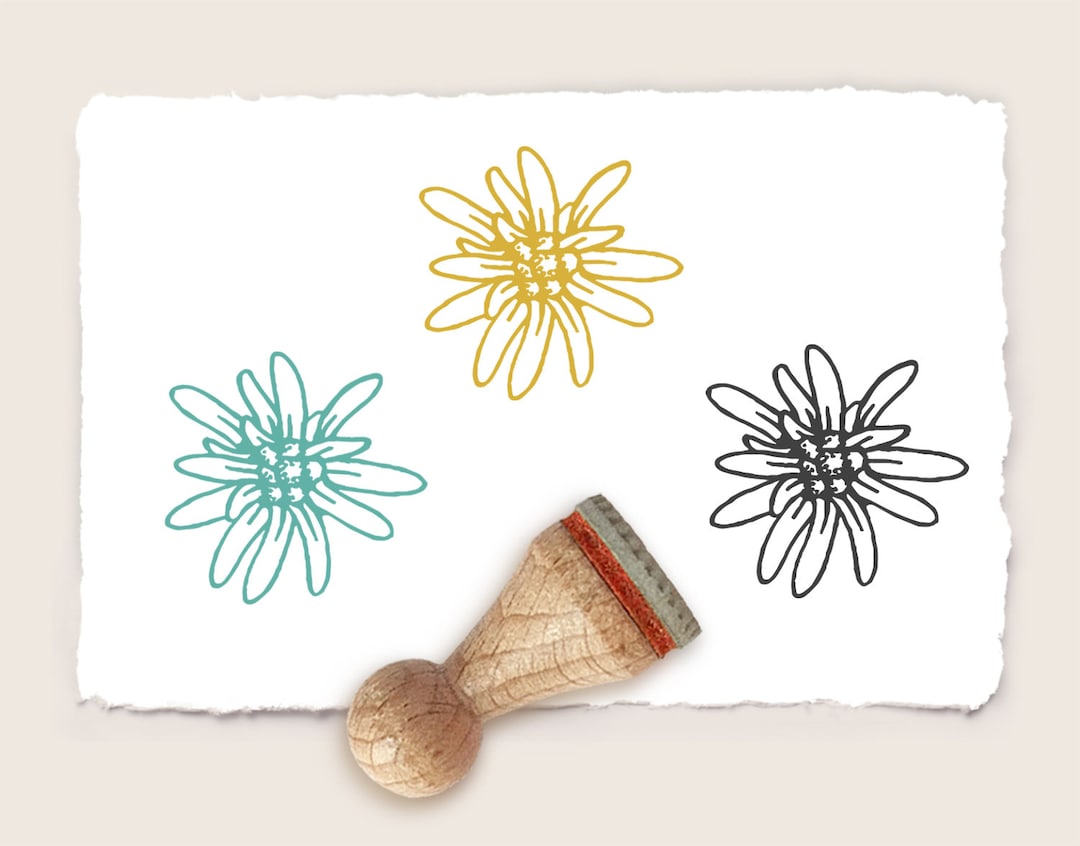 Mini Rubber Stamp EDELWEISS Ø 15 Mm - Etsy