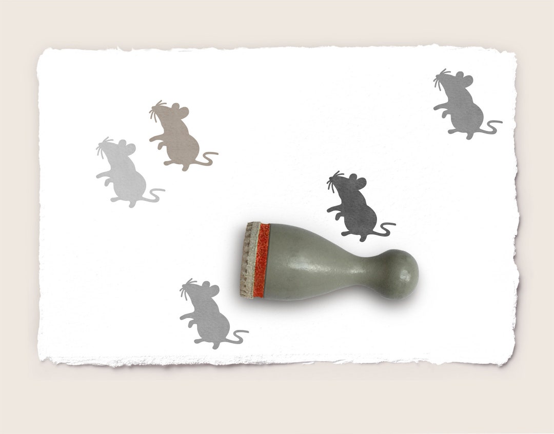 Mini Rubber Stamp MOUSE STANDING Ø 12 Mm / 0.47 Inches - Etsy