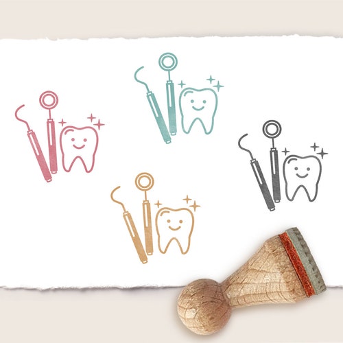Mini Rubber Stamp TOOTH Ø 12 Mm | Etsy