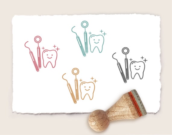 Mini rubber stamp DENTAL INSTRUMENTS Ø 15 mm / 0.59 inch | Etsy