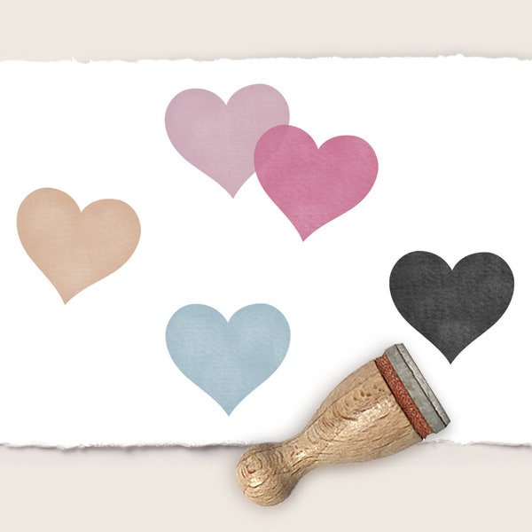Heart Rubber Stamp - Etsy