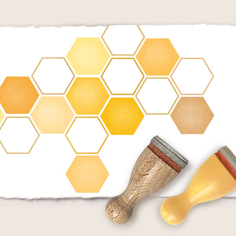 Hexagon Stamp - Etsy