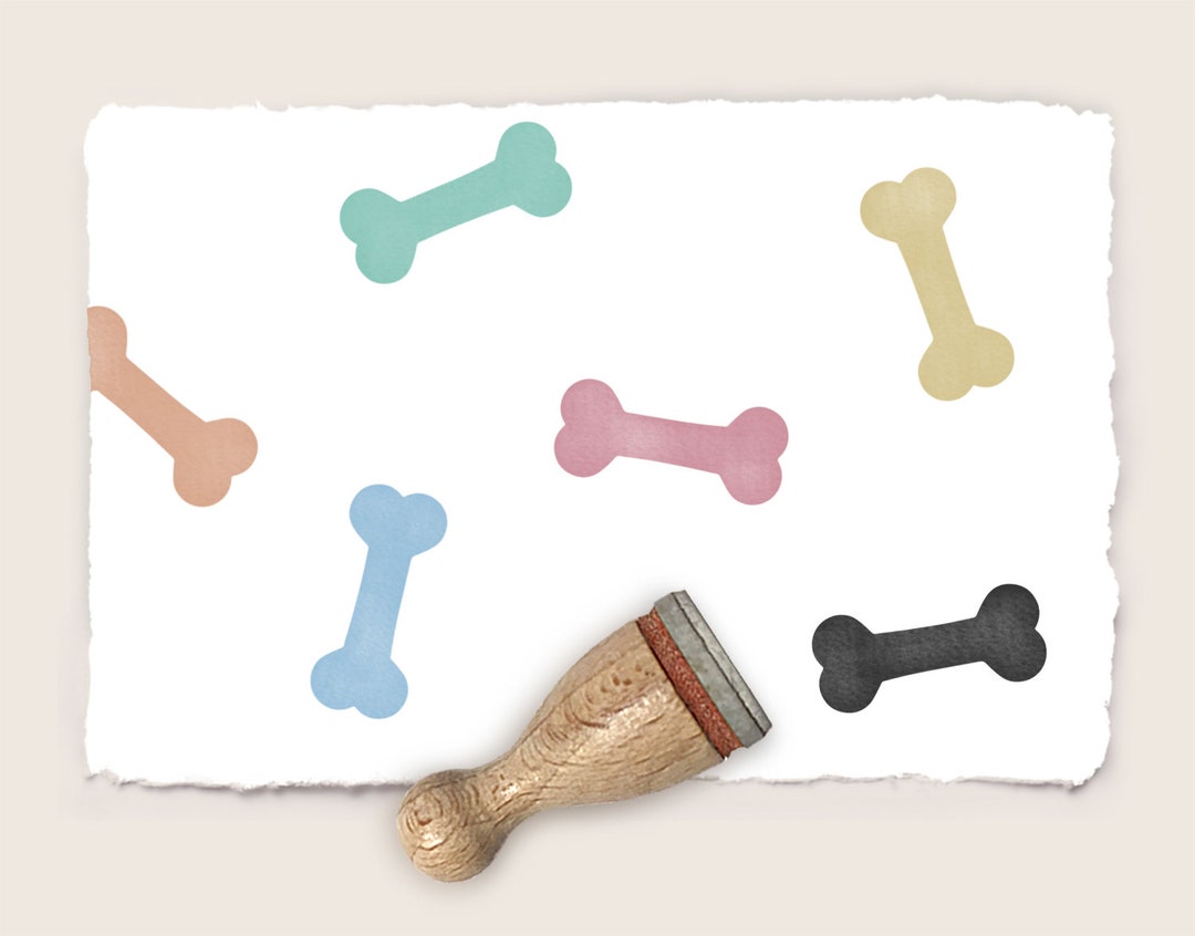 Mini Rubber Stamp BONE Ø 12 Mm / 0.47 Inch - Etsy