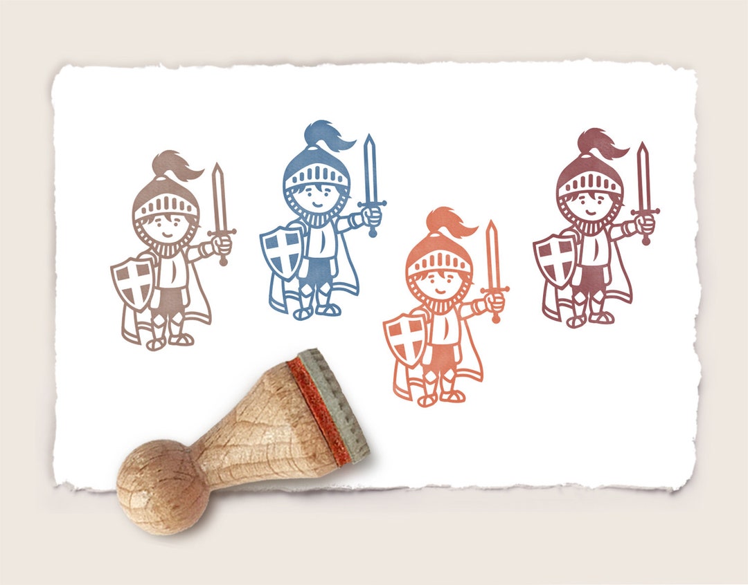 Mini Rubber Stamp KNIGHT Ø 15 Mm / 0.59 Inch - Etsy