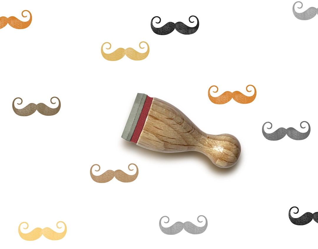 Mini Rubber Stamp MUSTACHE Ø 12 Mm / 0.47 Inches - Etsy