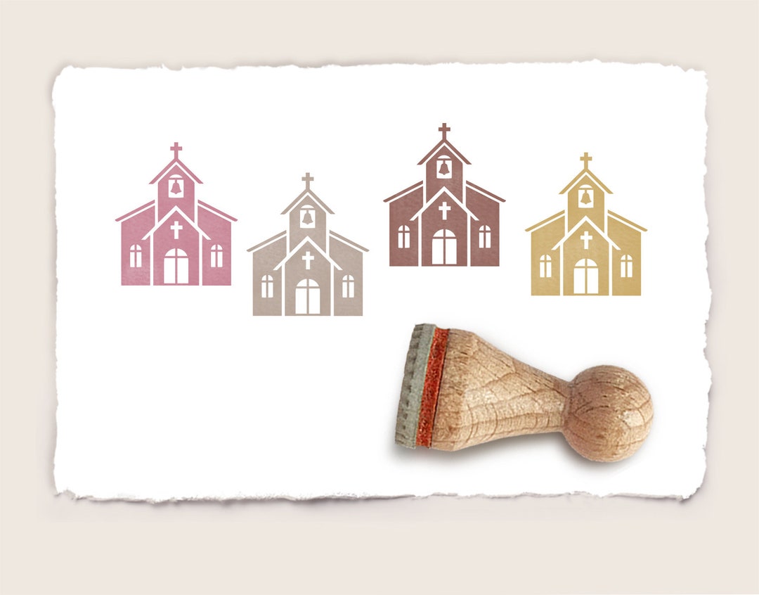 Mini Rubber Stamp CHURCH Ø 15 Mm / 0.59 Inch - Etsy