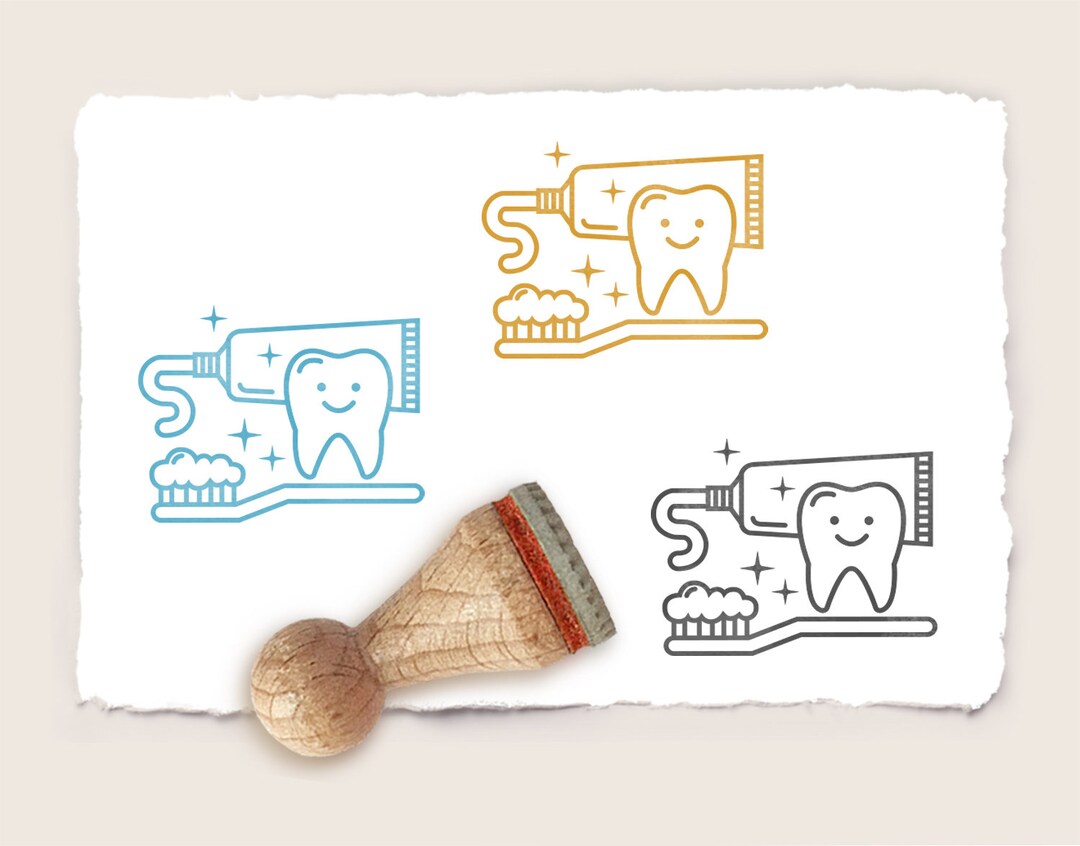 Mini Rubber Stamp DENTAL CARE Ø 15 Mm / 0.59 Inch - Etsy