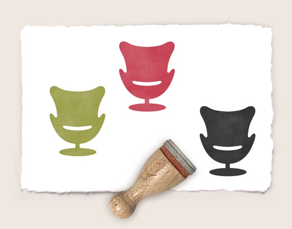 Mini Rubber Stamp LOUNGE CHAIR Ø 12 Mm - Etsy