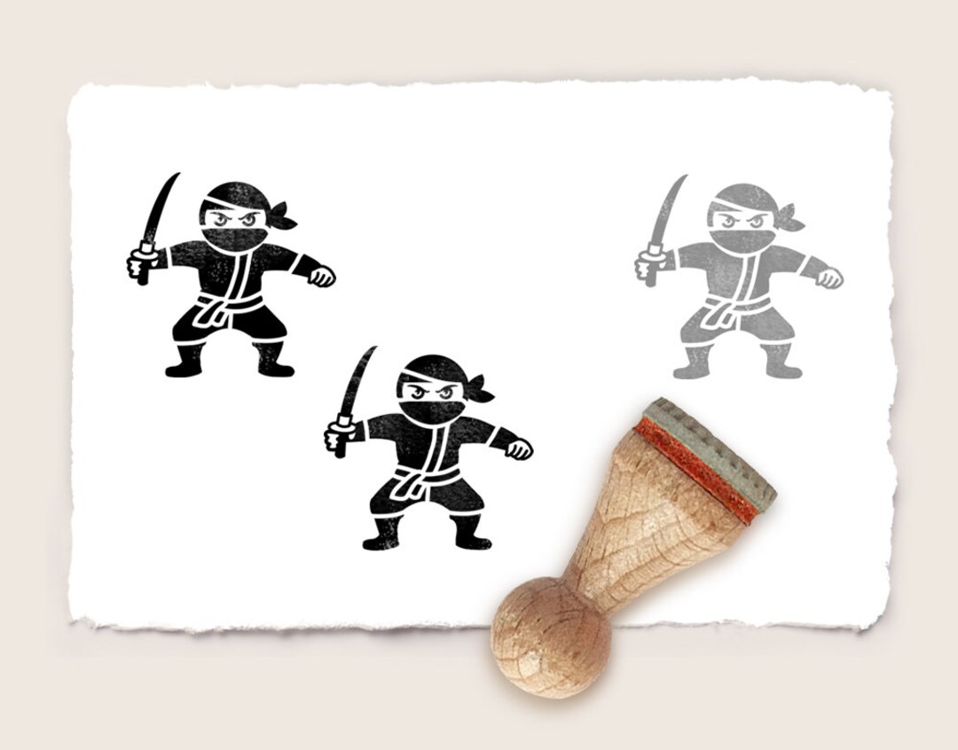 Rubber Stamp NINJA Ø 15 Mm - Etsy