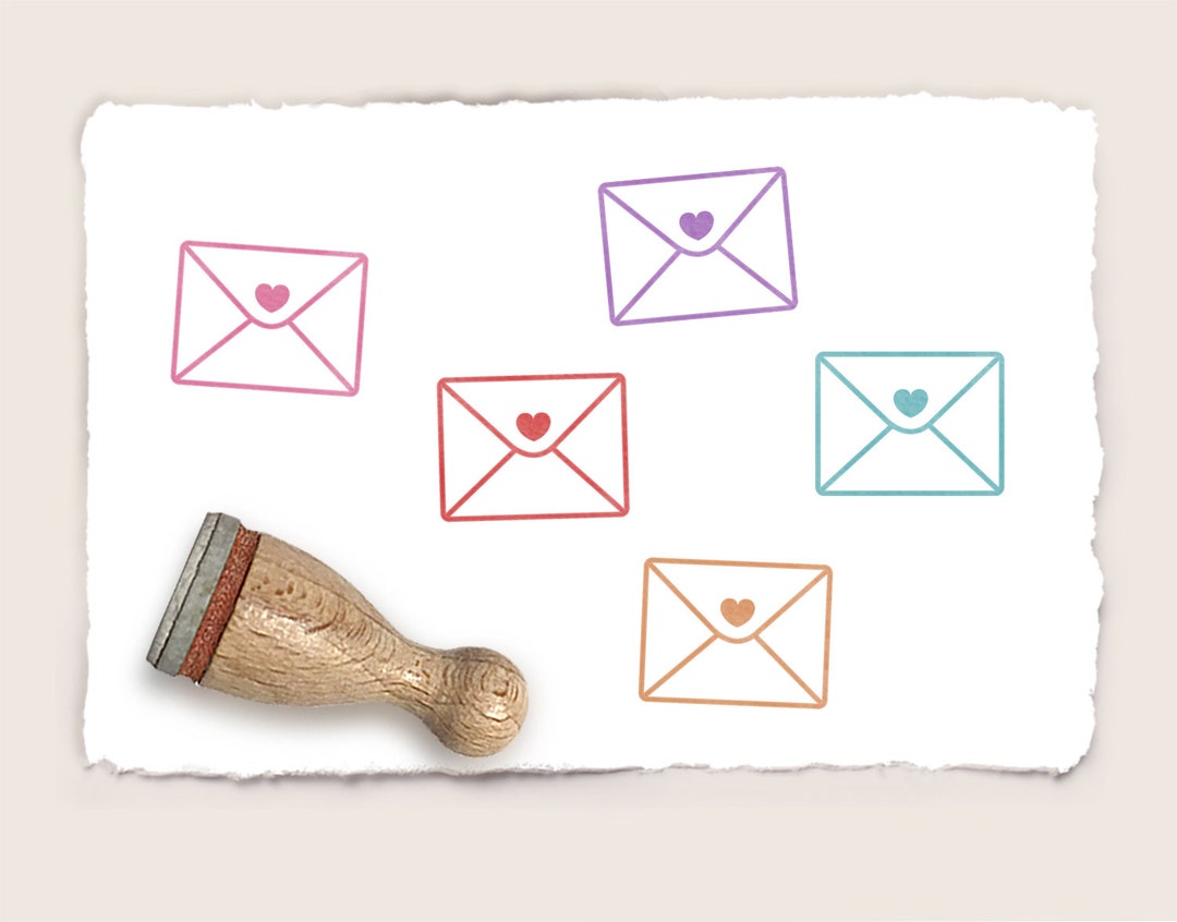 Mini Rubber Stamp ENVELOPE Ø 12 Mm / 0.47 Inch - Etsy