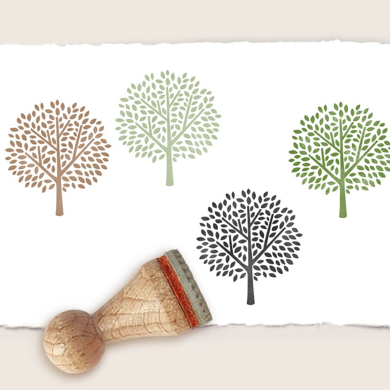 Tree Rubber Stamp - Etsy