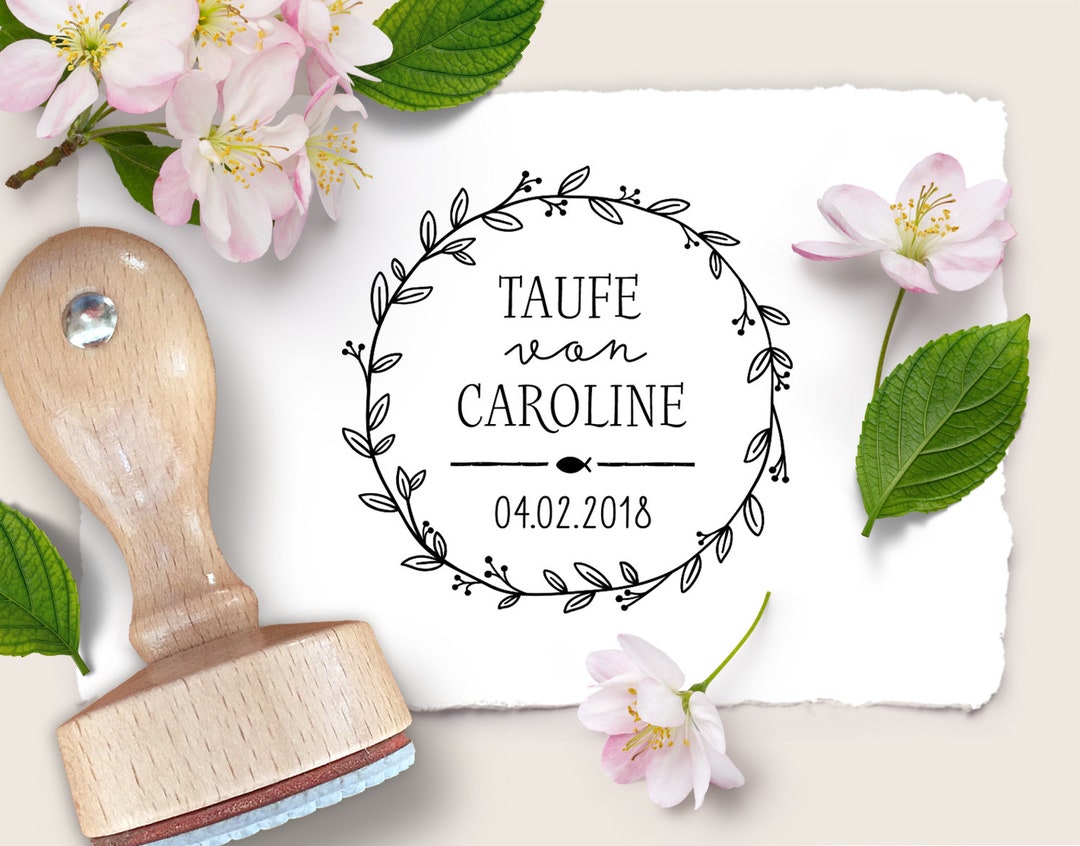 Personalized Stamp BAPTISM Ø 40-50 Mm - Etsy