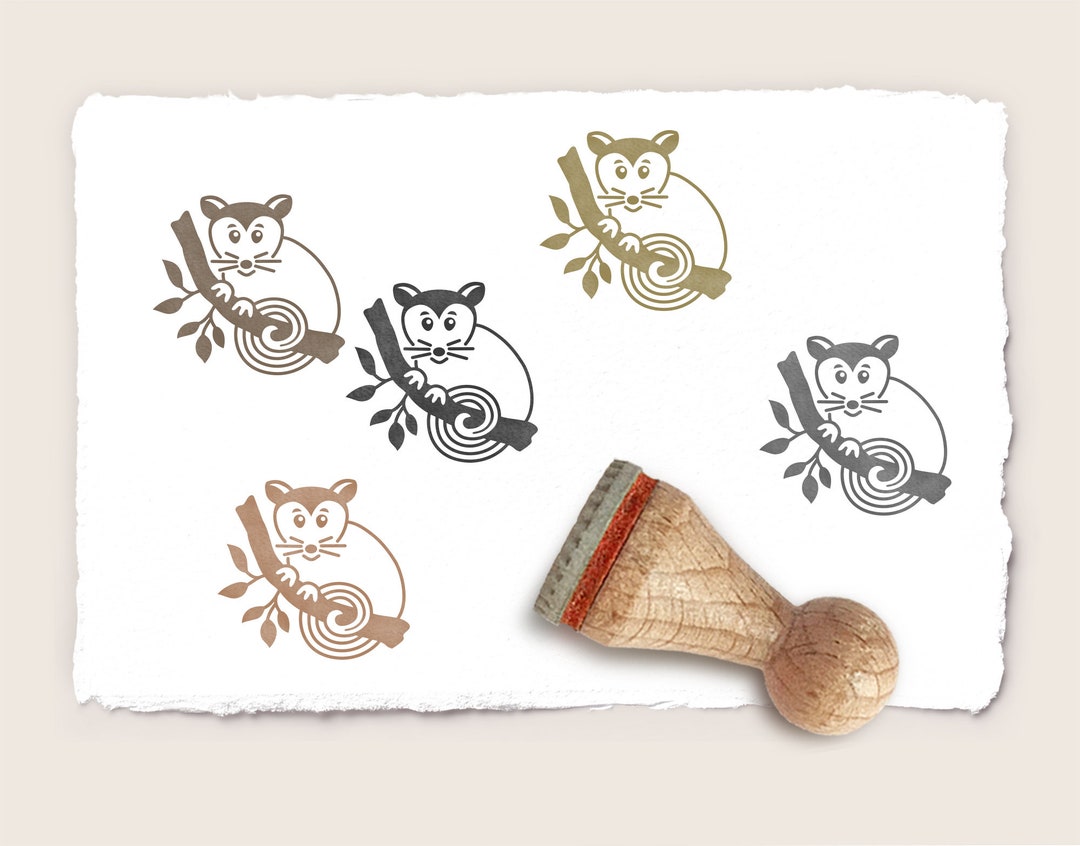 Mini Rubber Stamp POSSUM Ø 15 Mm / 0.59 Inch - Etsy